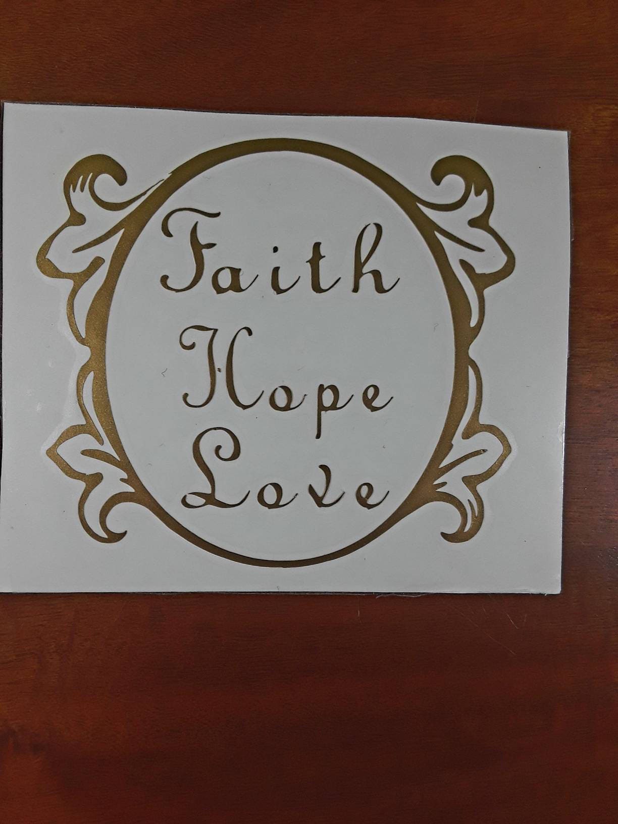 Custom Vinyl Faith Hope Love Decal - Etsy