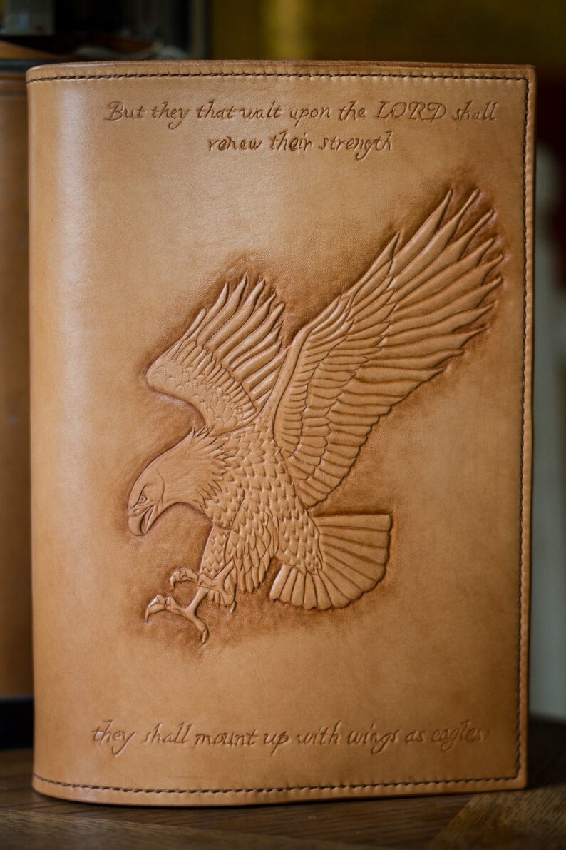 Hand Tooled Eagle Bible/book Cover Made to Order - Etsy