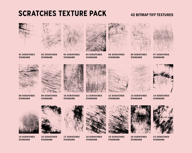 Scratches Texture Pack - 42 Bitmap Tiff Textures - Etsy