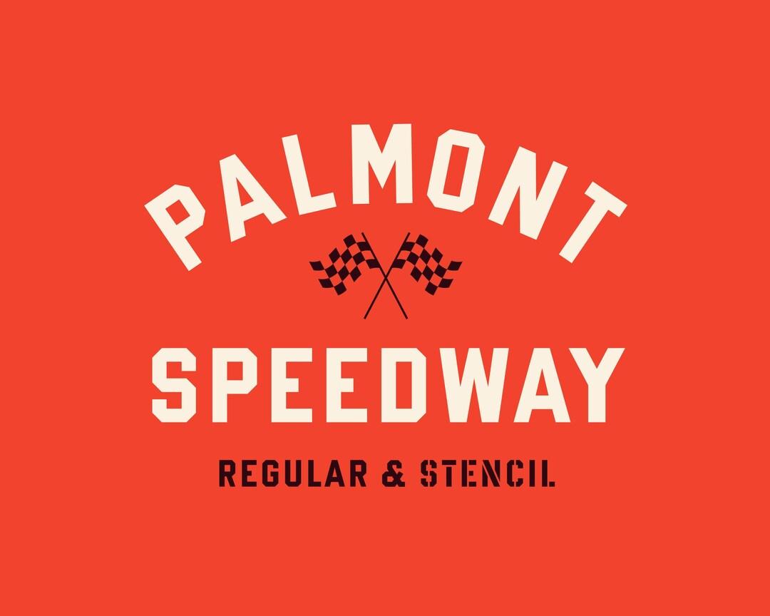 Palmont Speedway - Retro Font, Racing Font, Car Club Font, College Font ...