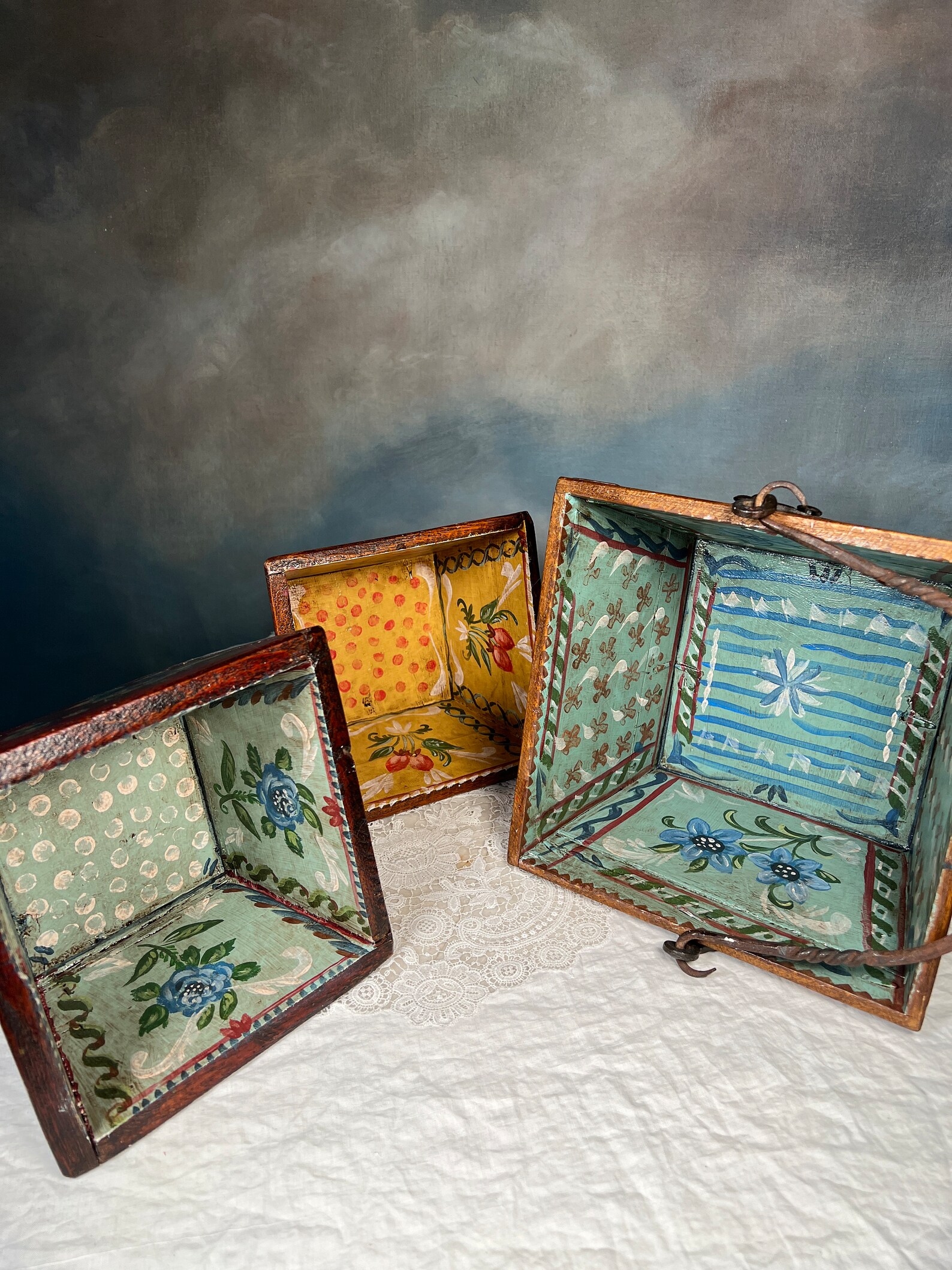 Pair of Hand Painted Flower Boxes - Etsy