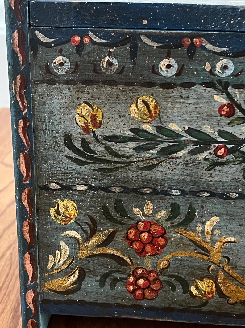 Small Hand Painted Chest - Etsy