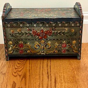 Small Hand Painted Chest - Etsy