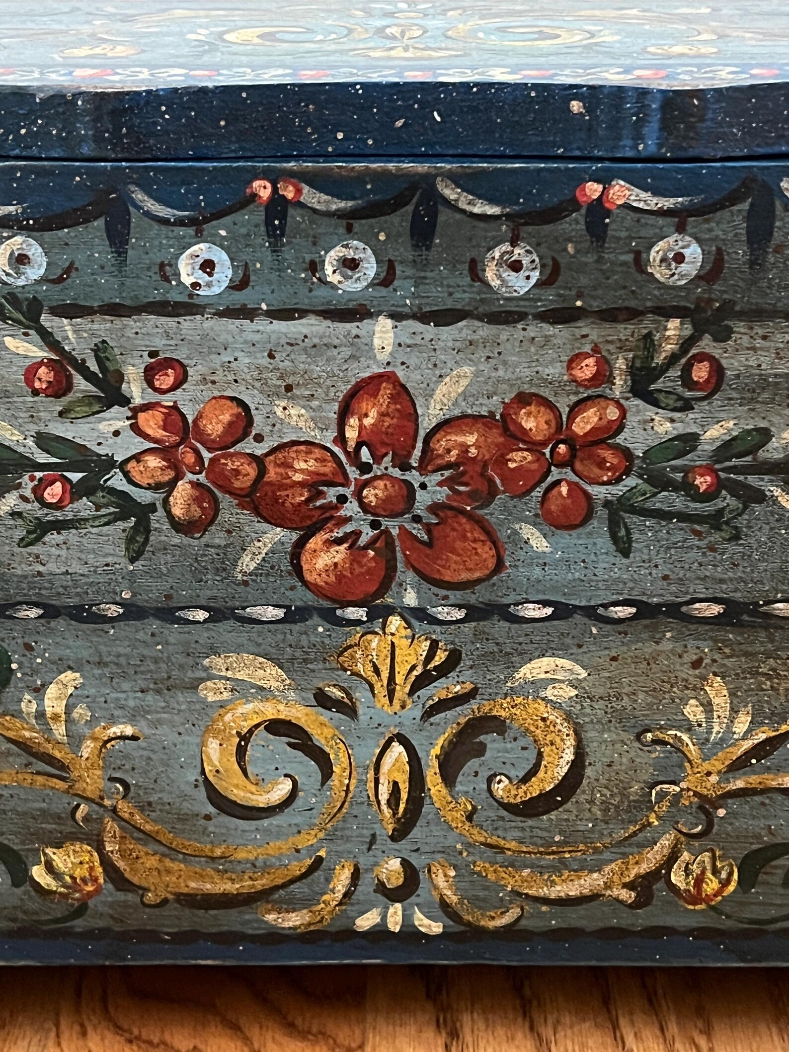 Small Hand Painted Chest - Etsy