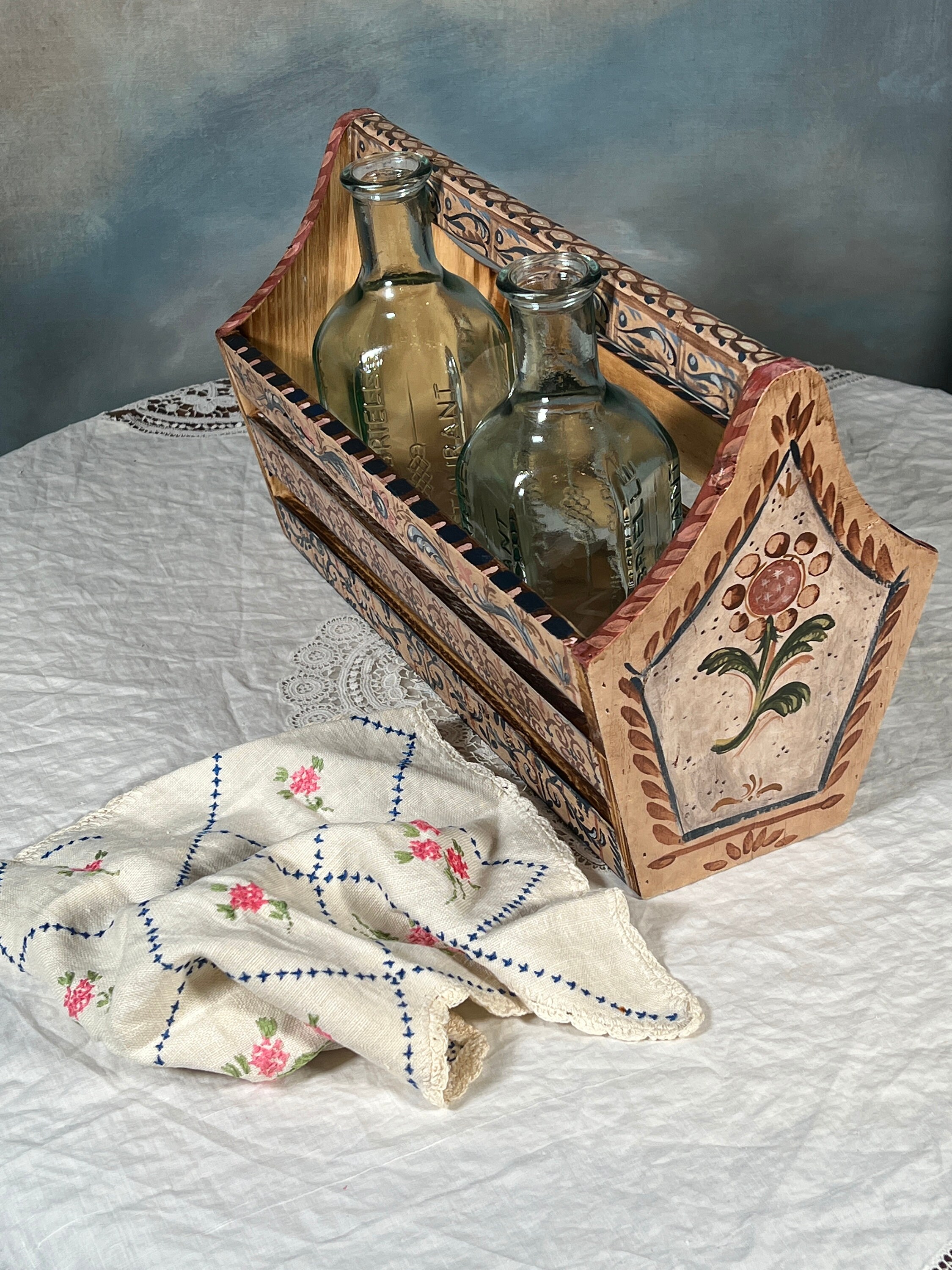 Boho Painted Tool Box Caddy - Etsy