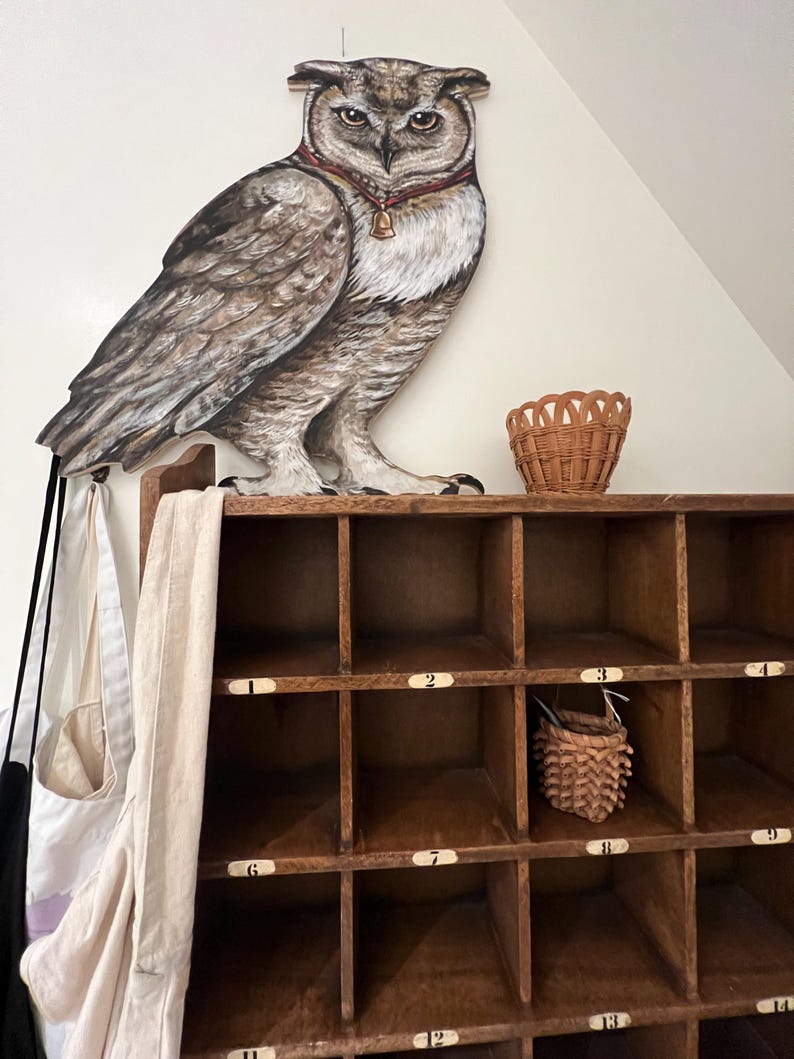 Hand Painted Oversized Owl - Etsy
