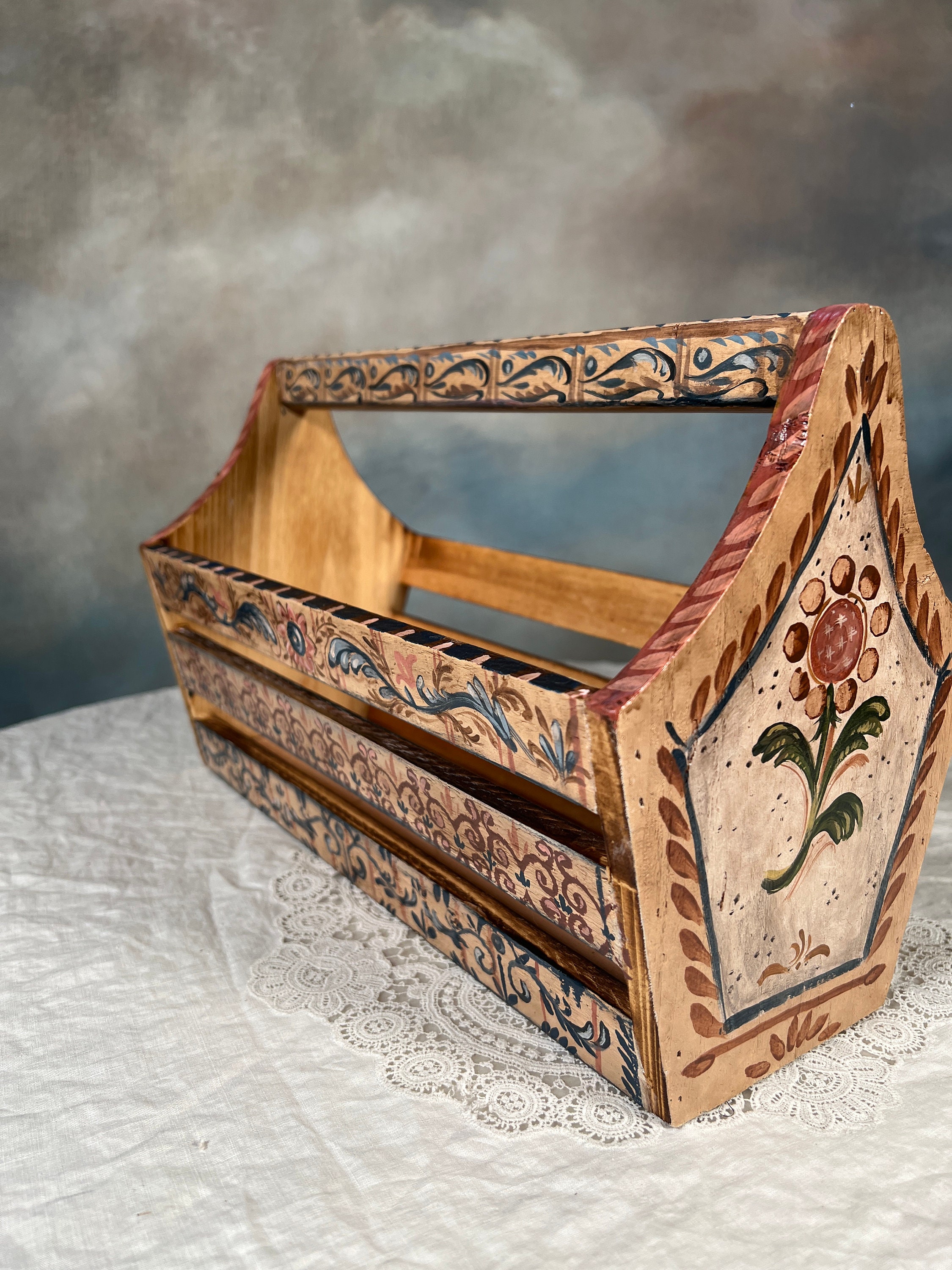 Boho Painted Tool Box Caddy - Etsy