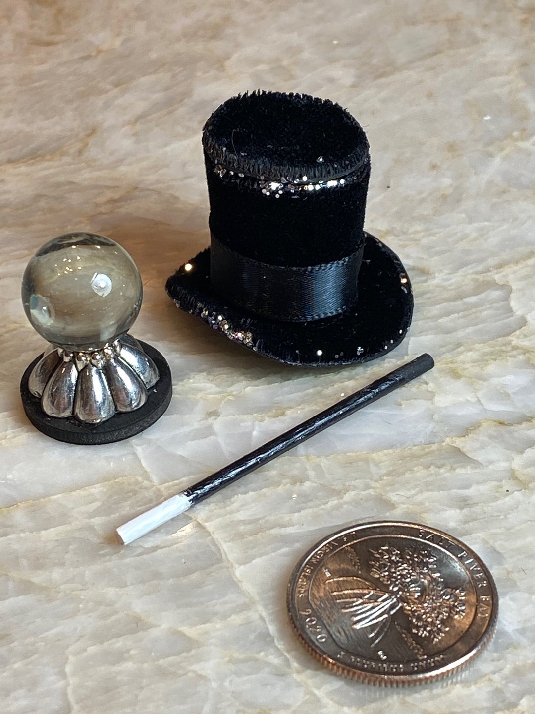 Mini Magic Top Hat, Stick and Crystal Ball Set - Etsy
