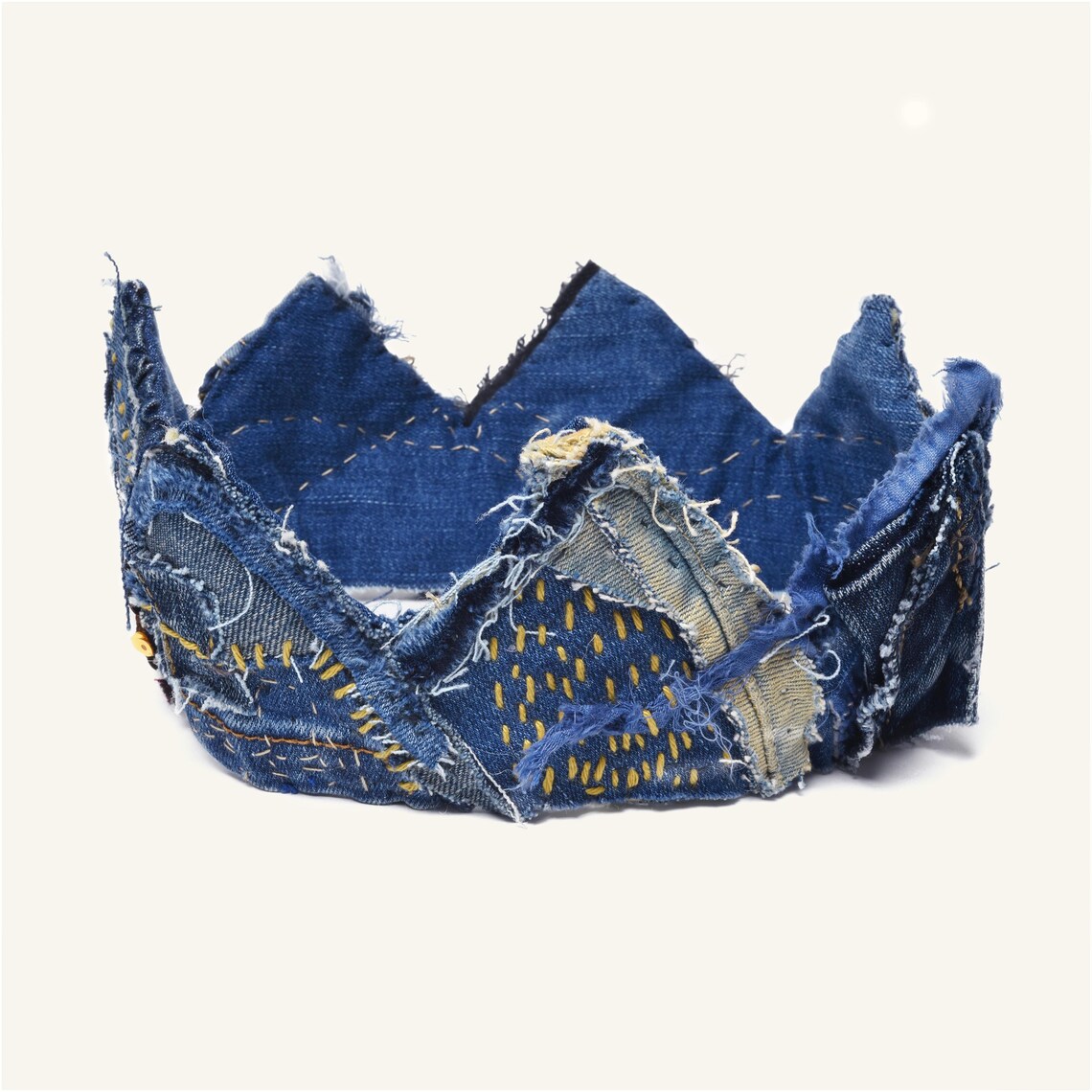 Textile Crown Denim Universal Headwear Accessory. Handmade Gifts From ...