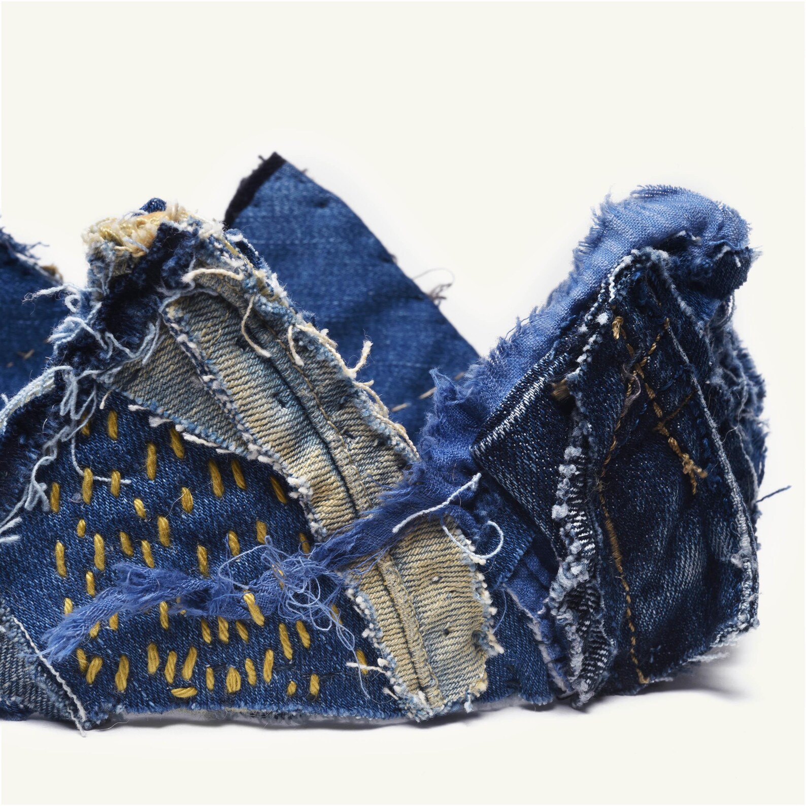Textile Crown Denim Universal Headwear Accessory. Handmade Gifts From ...