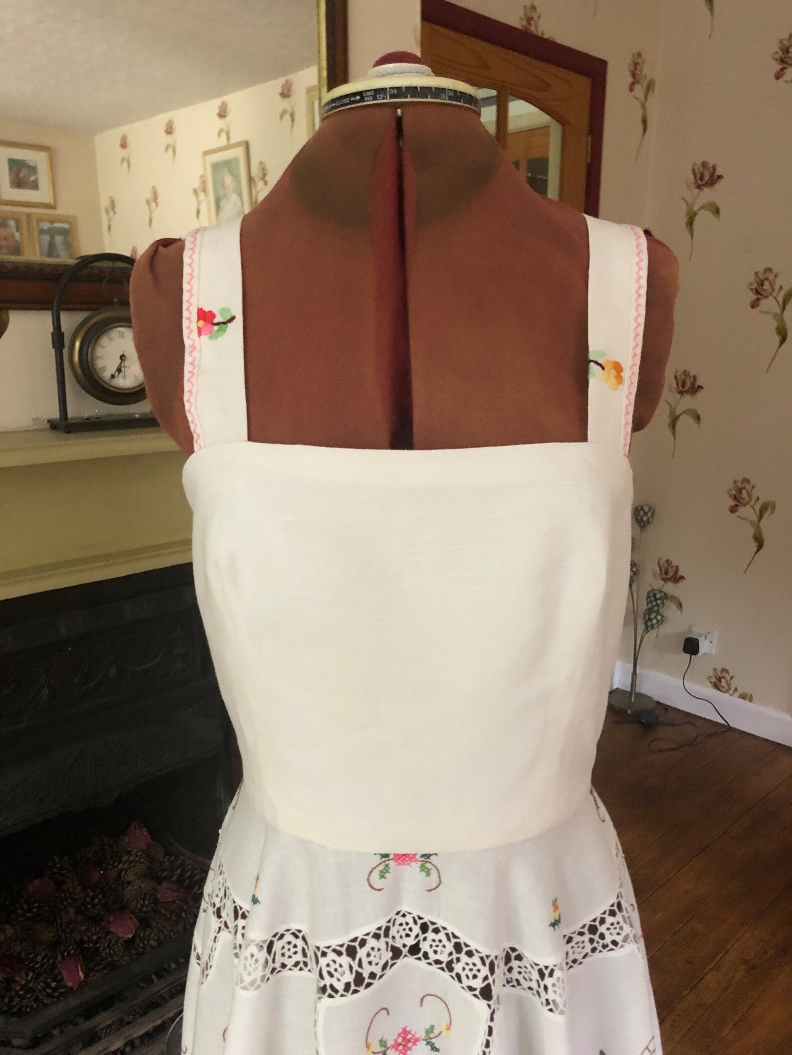 Repurposed Handmade Vintage Tablecloth Dress Size 12 size 10 Available ...