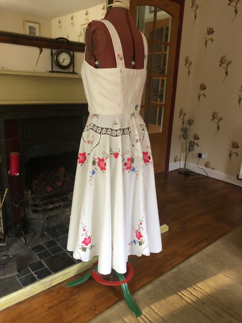 Repurposed Handmade Vintage Tablecloth Dress Size 12 size 10 Available ...