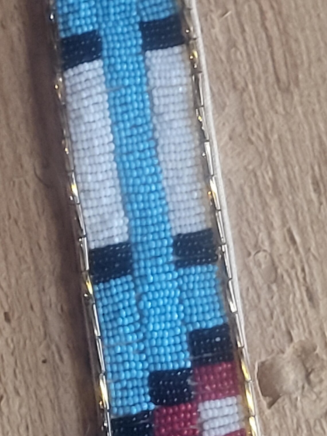 Vintage Hand Made Native American Hat Band. Beaded With Glass Seed ...