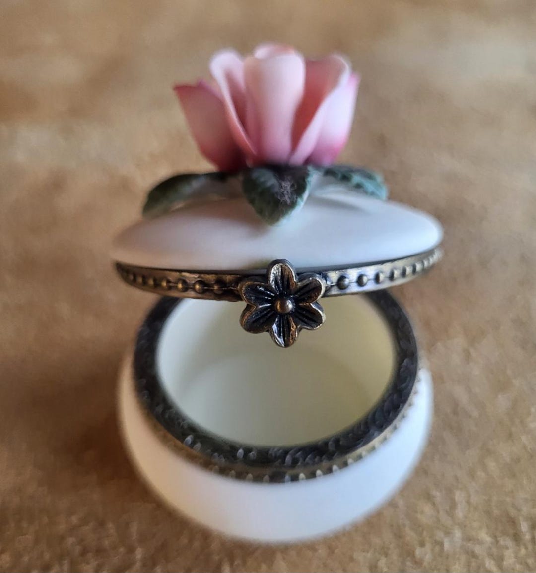 Vintage Ceramic Trinket Box, Ring Box, Pillbox Excellent Shape. - Etsy