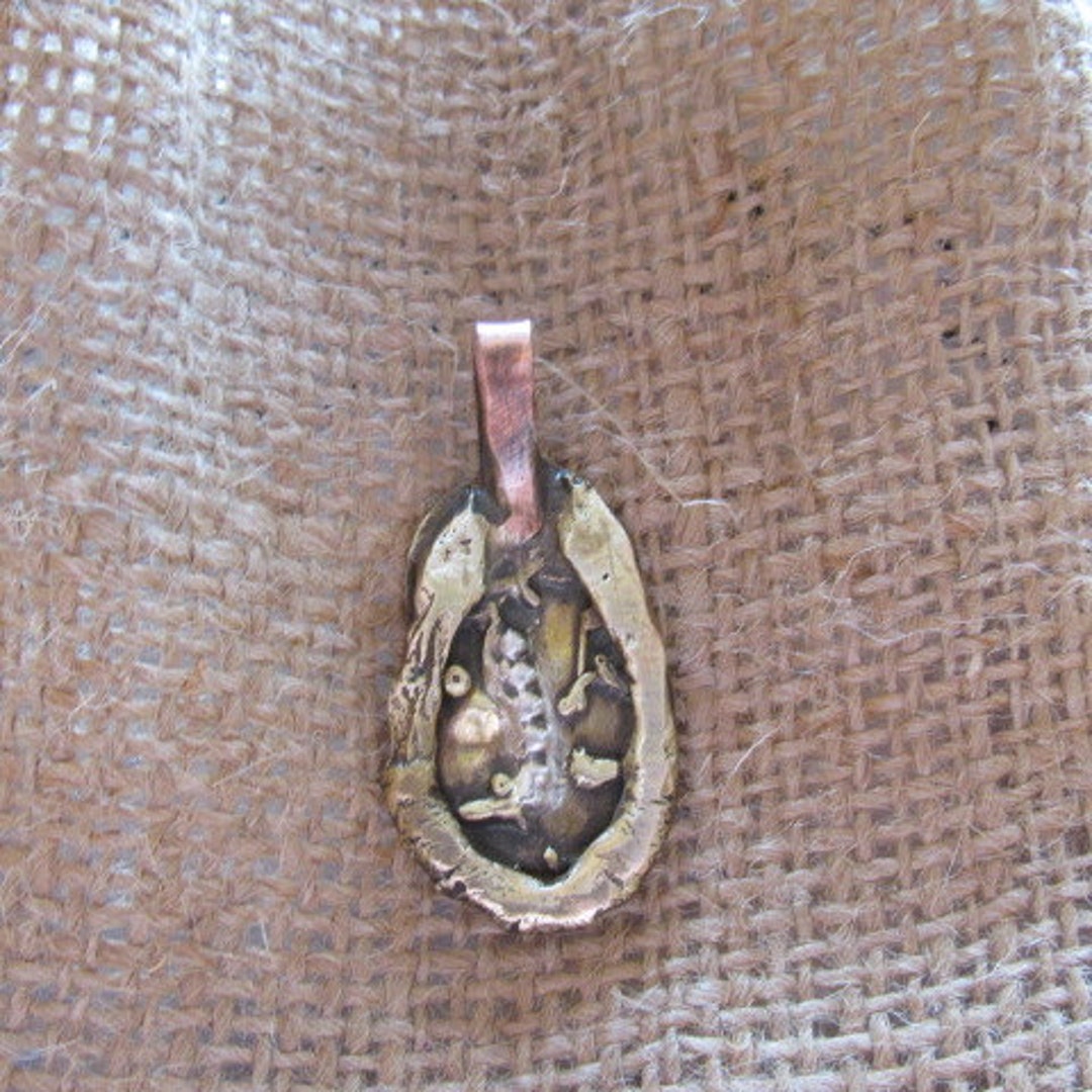Abstract Bronze Penant. - Etsy