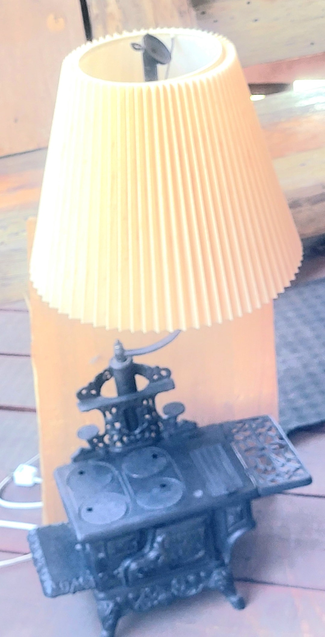 Vintage Mini Cast Iron Stove With Lamp and 13 Pot Accessories. Complete ...