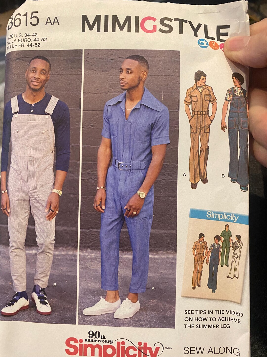 Men's Overalls / Jumpsuit - Simplicity 8615 - Pattern (uncut) Choose ...