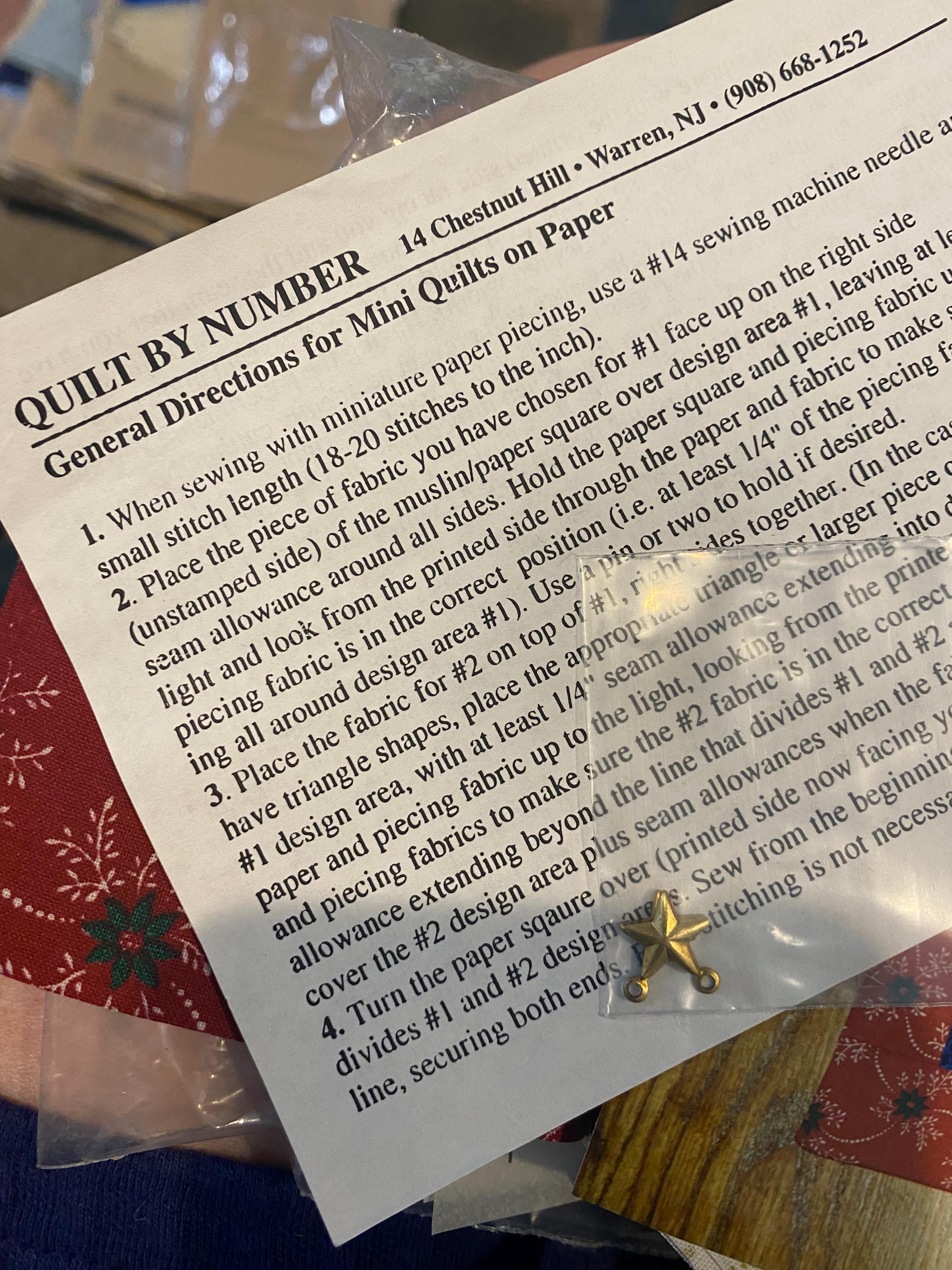 Holiday House Quilt by Number Mini Quilt Block / Wallhanging Kit ...