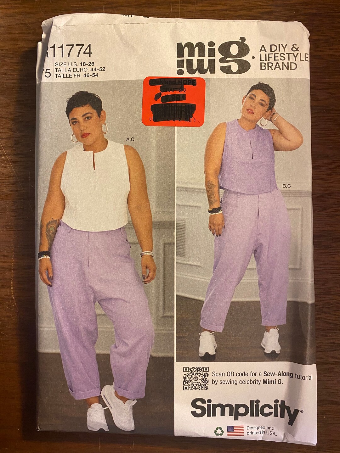 Misses / Women's Top & Cargo Pants, - Simplicity 11774 Pattern (uncut ...