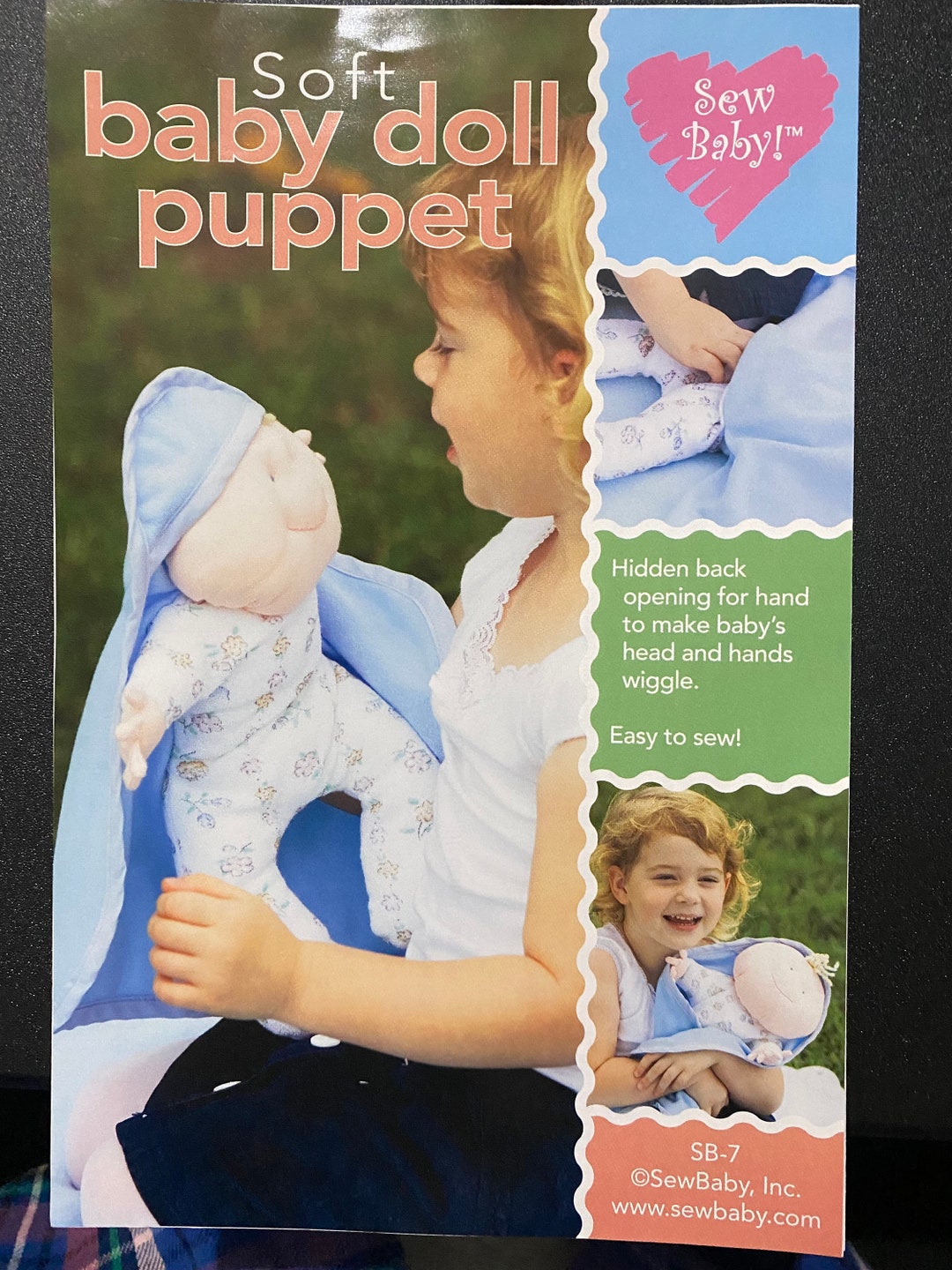 Soft Baby Doll Puppet Pattern Sew Baby, Inc SB-7 2000 Sharon Jackson ...