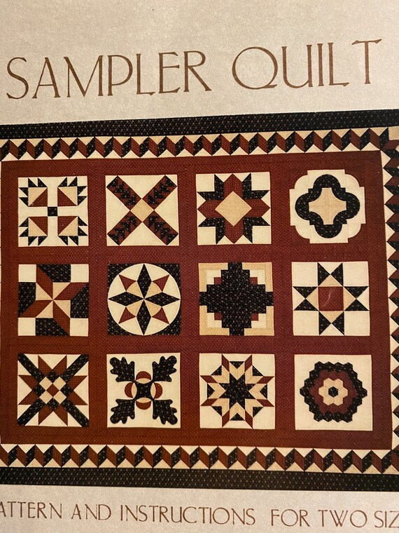 Sampler Quilt Pattern Quilt Block Pattern Two Sizes Given | Etsy