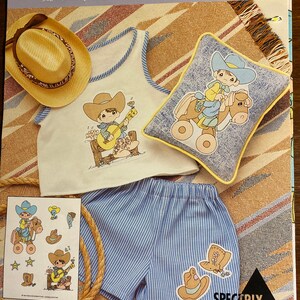 Precious Moments Cowboys 513 - No Sew Appliqué - Clothing, Quilts ...