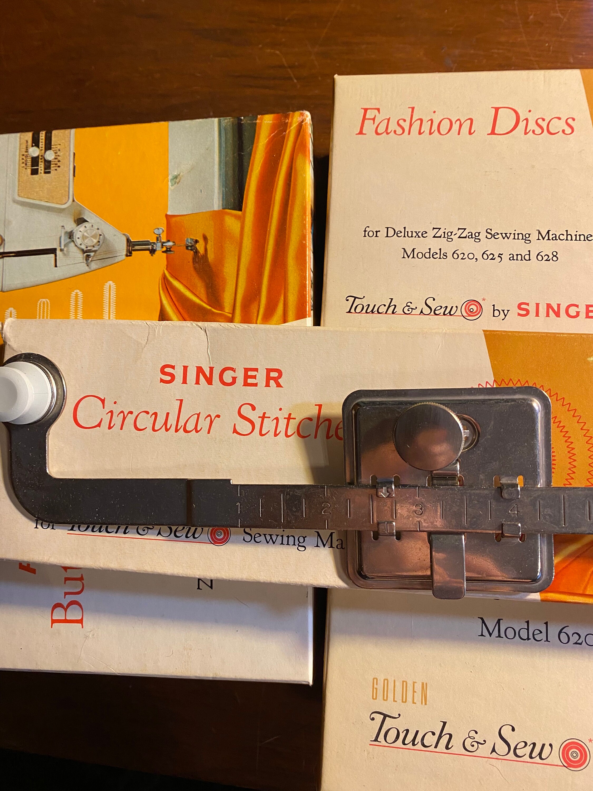 Singer Sewing Machine Attachments Original Box, Choose: Buttonholer ...