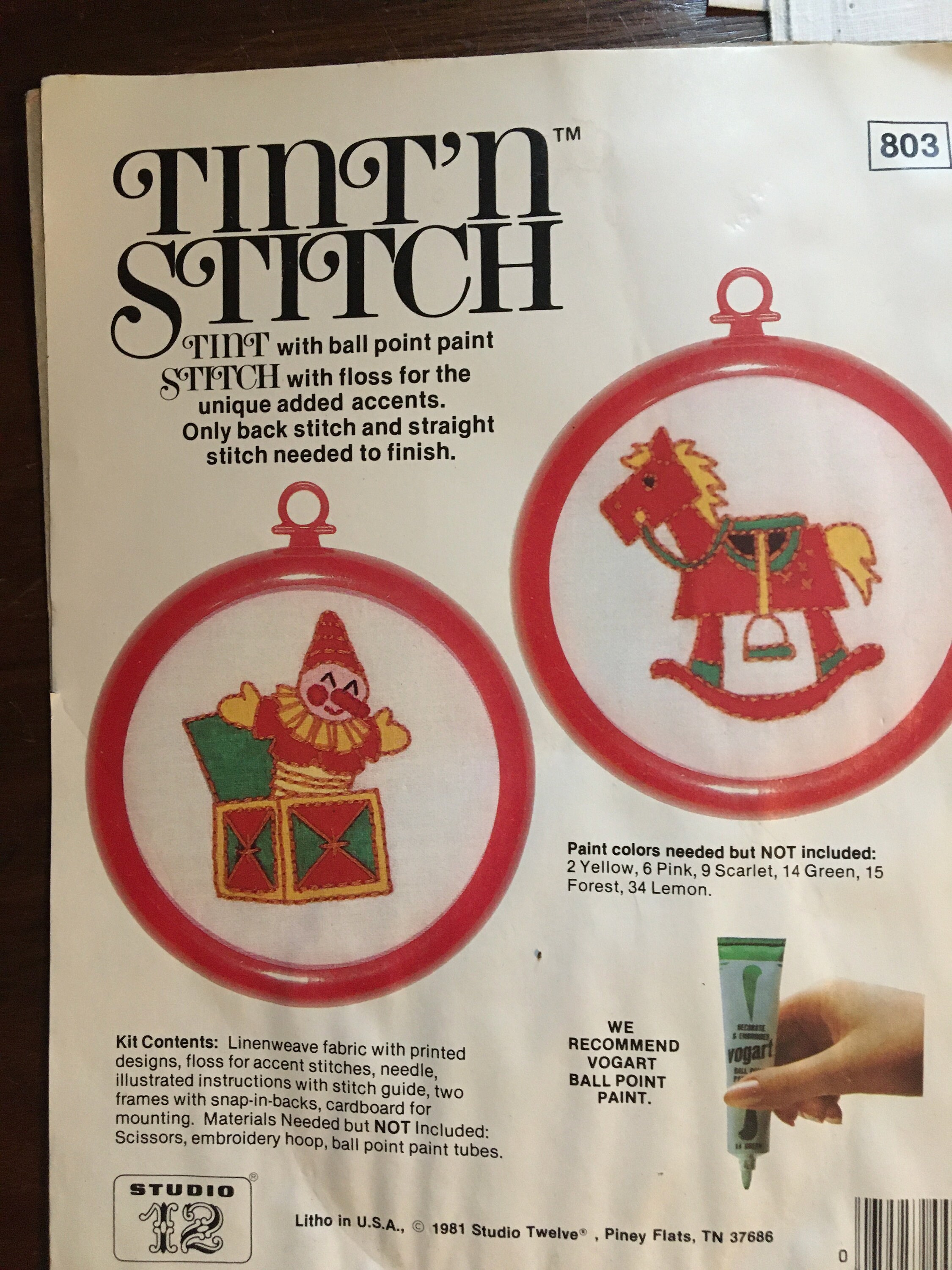 Jack in the Box and Hobby Horse Kit With Pre-printed Fabric (1981) Tint ...