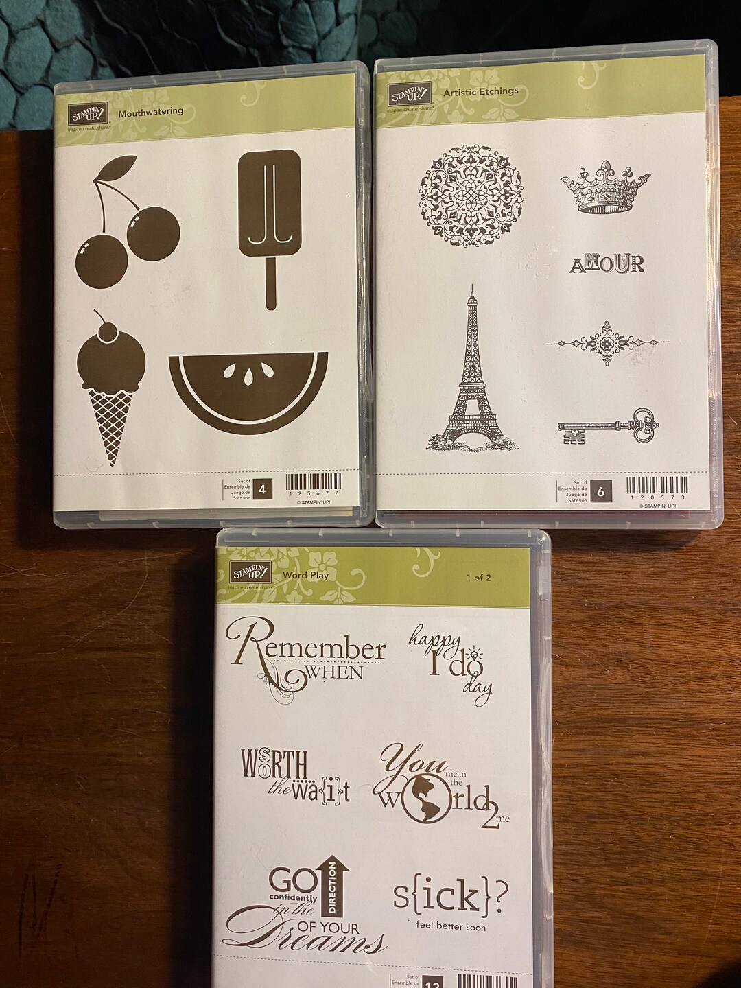 Stampin UP Red Rubber Stamp Block Set Choose Set - New / Lightly Used ...