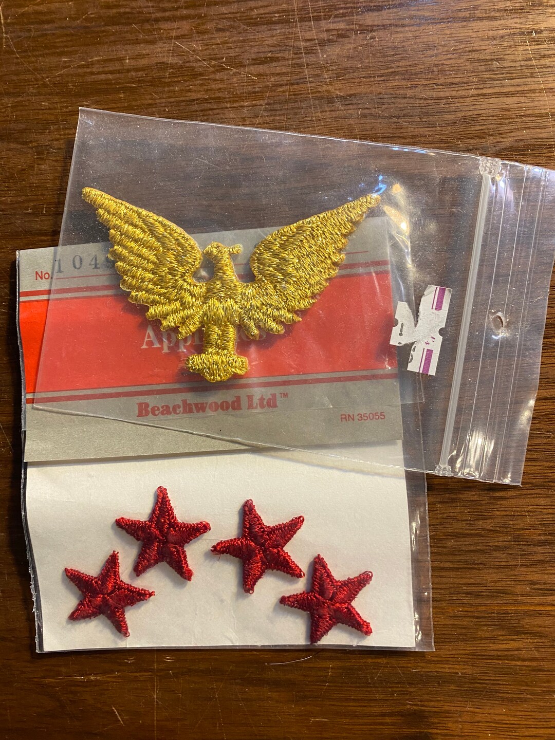Gold Eagle and Red Stars Medallions / Motif / Appliqués - Easy to ...