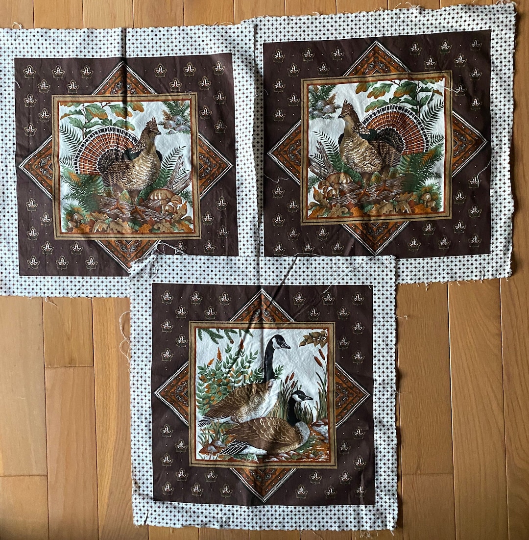 Duck Fabric Panels to Sew, 3 Pieces Each - 16" X 16" Ready to Sew Wild ...