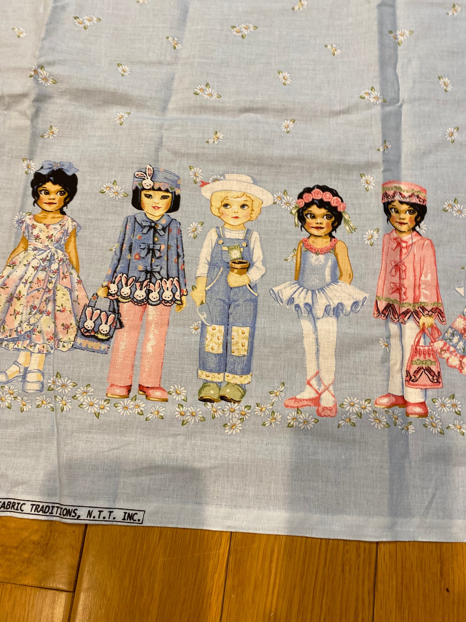 Paper Dolls Dressed for Play All in A Row Border Print - Patty Reed ...