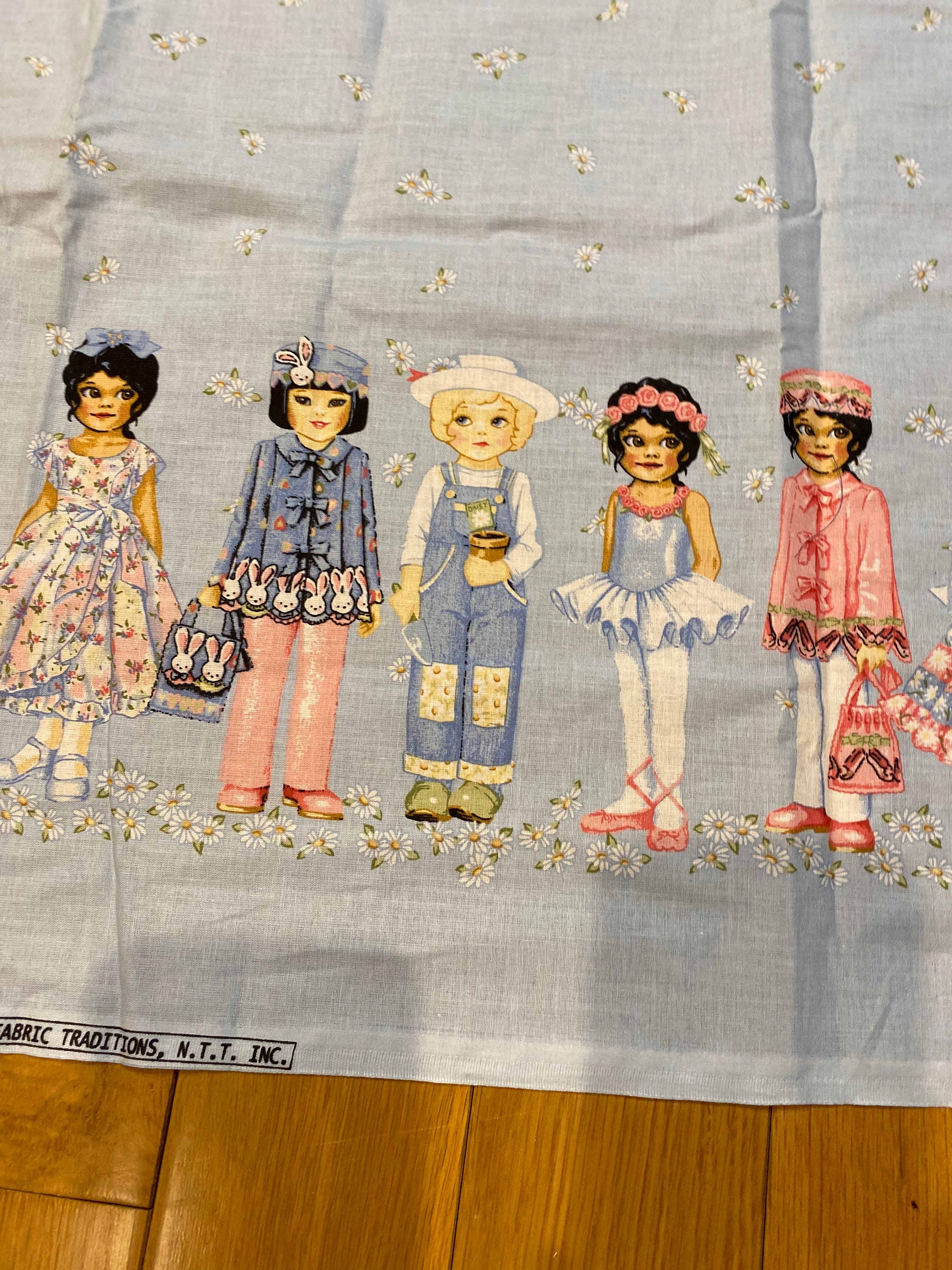 Paper Dolls Dressed for Play All in A Row Border Print - Patty Reed ...