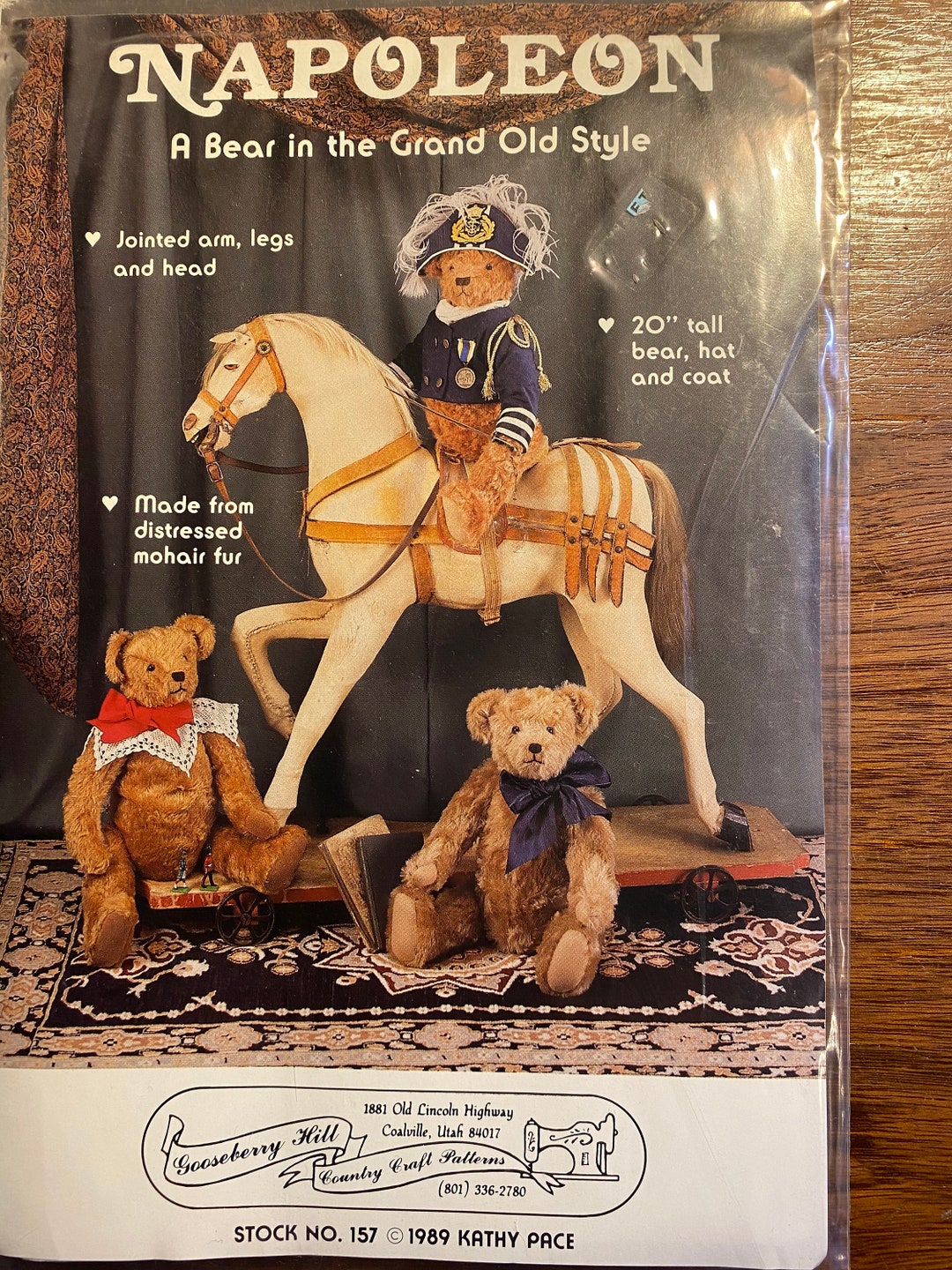 Napoleon Bear Jointed Pattern - Kathy Pace - Gooseberry Hill - 157 ...
