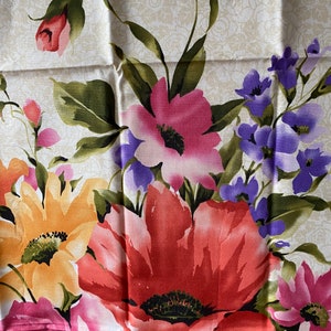 Le Spring Bouquet Flower Fabric Panel Sew - Appliqué, Quilting, Tote ...