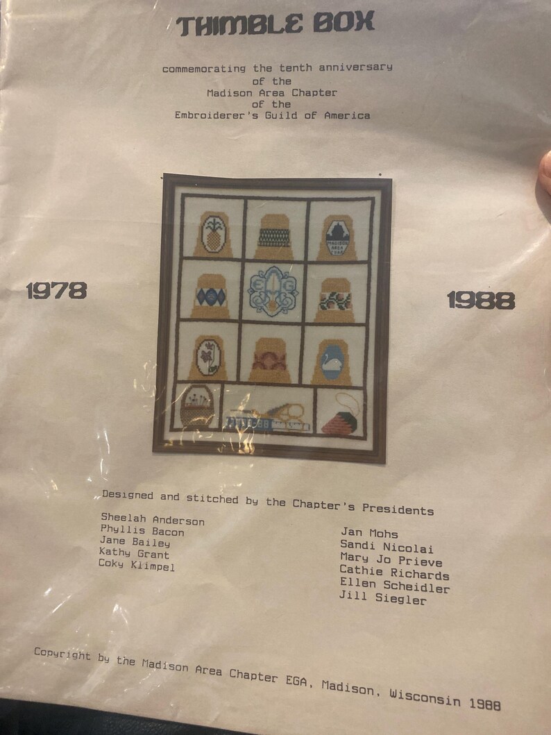 Thimble Box Sampler - Cross Stitch Chart - Bailey / Mohs / Nicolai ...