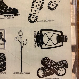 Stampin UP Rubber Stamp Blocks - Roughing It Camping - 1998 - Paper ...