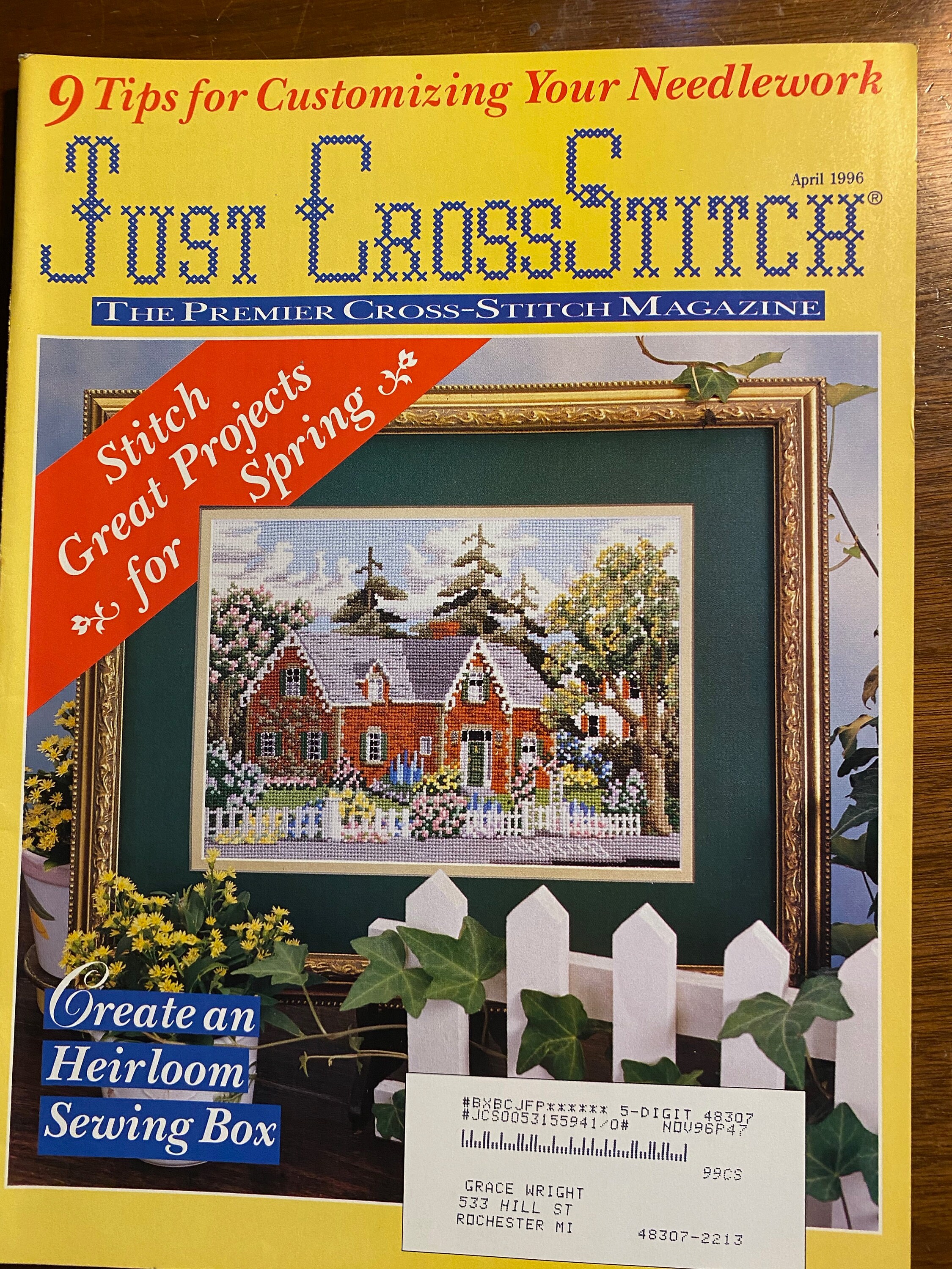 Sewing & Fiber Embroidery & Cross Stitch Vol 3 Vintage Needlework Pattern Magazine 1997 3 No ...