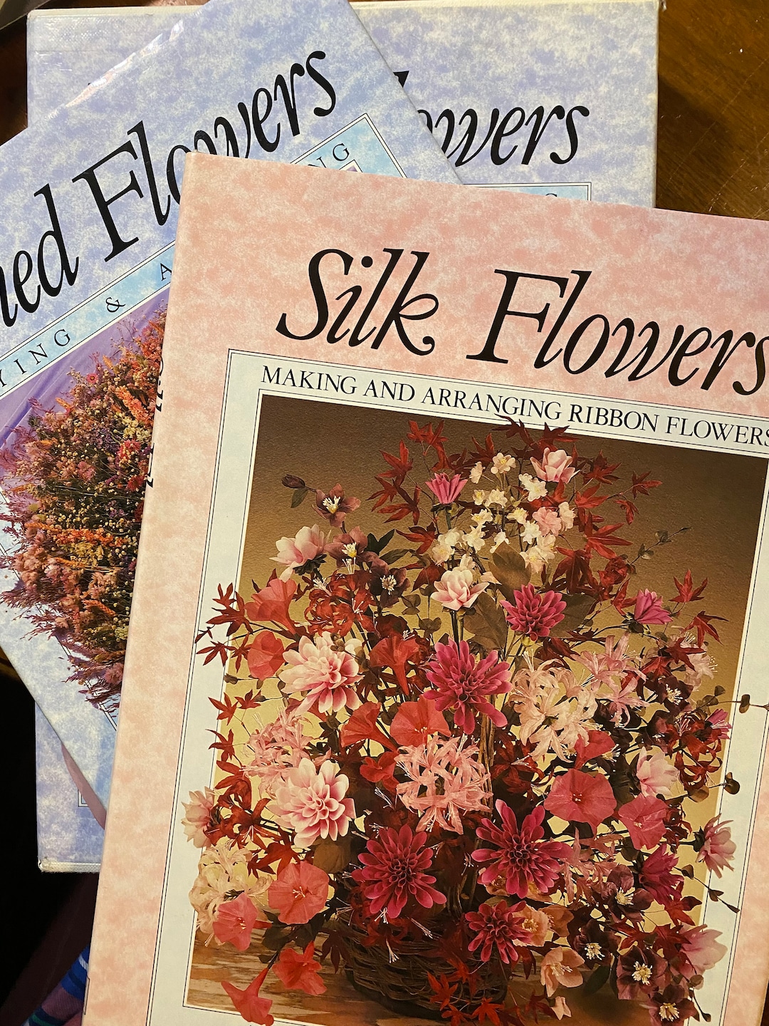 2 Book Set - Dried Flowers & Silk Flowers in Box - Guide Drying Making ...