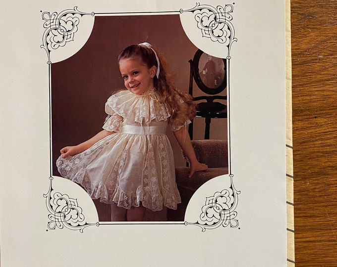 Toddler Girl's Lace Dress Heirloom Beauty Pattern 8704 - 1987 ...