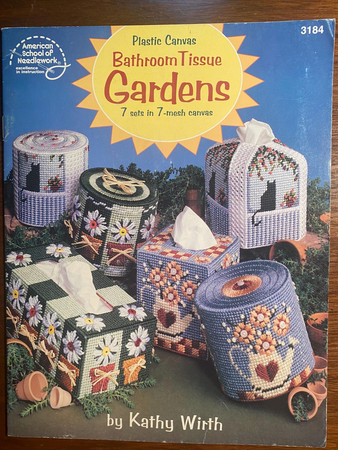 Gardens Tissue Boxes / Covers in Plastic Canvas Needlepoint - 1997 ...