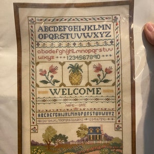 Alphabet Welcome Sampler Barbara & Cheryl No 3 Cross Stitch Embroidery ...