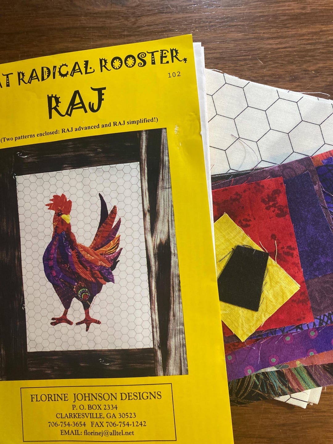 That Radical Rooster Raj Quilt Wallhanging Pattern & Fabric Kit / Set ...