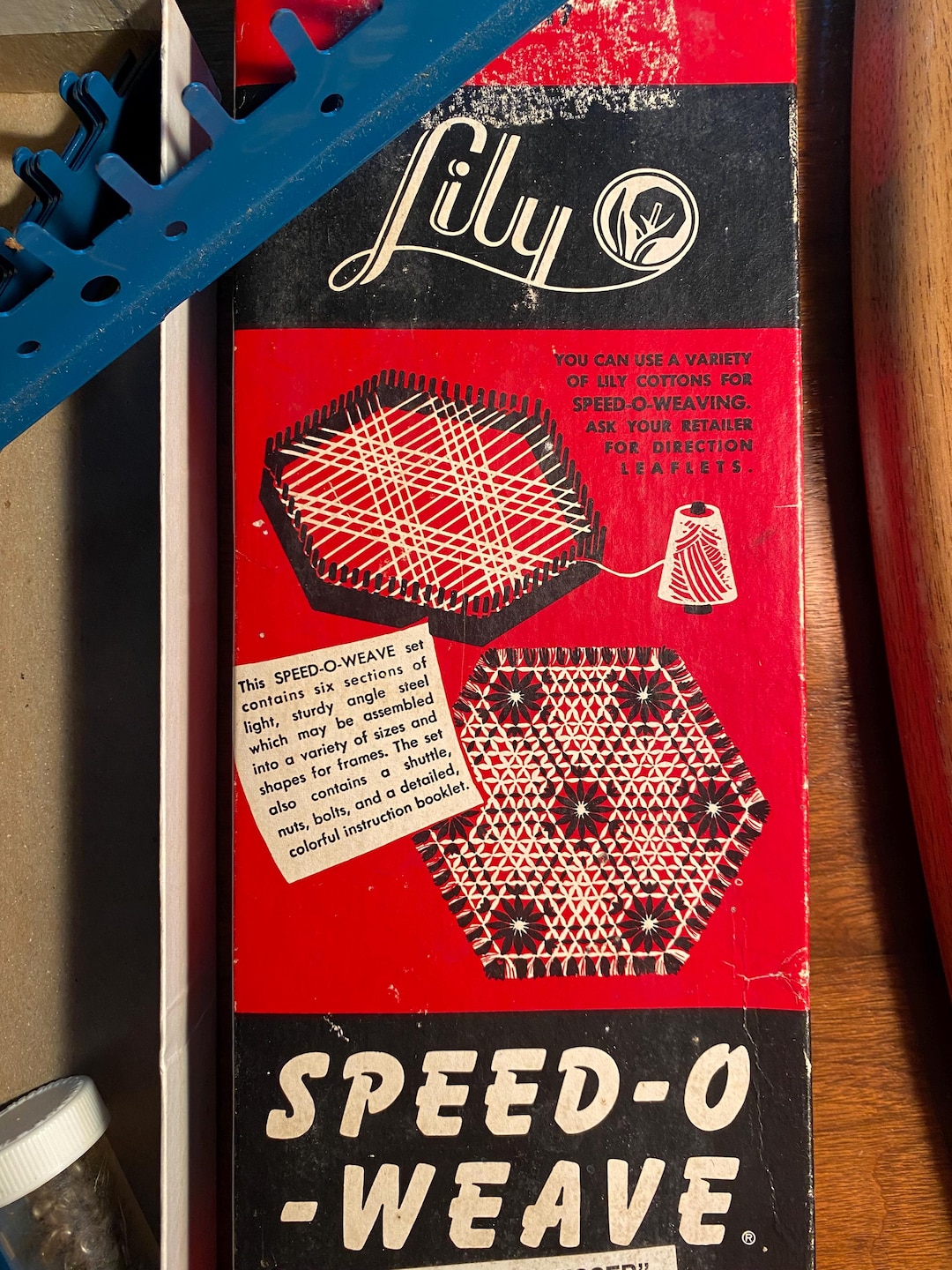 Lily Speed-o-weave Loom Knit Quick Metal 6 Sides Weaving Loom Make ...