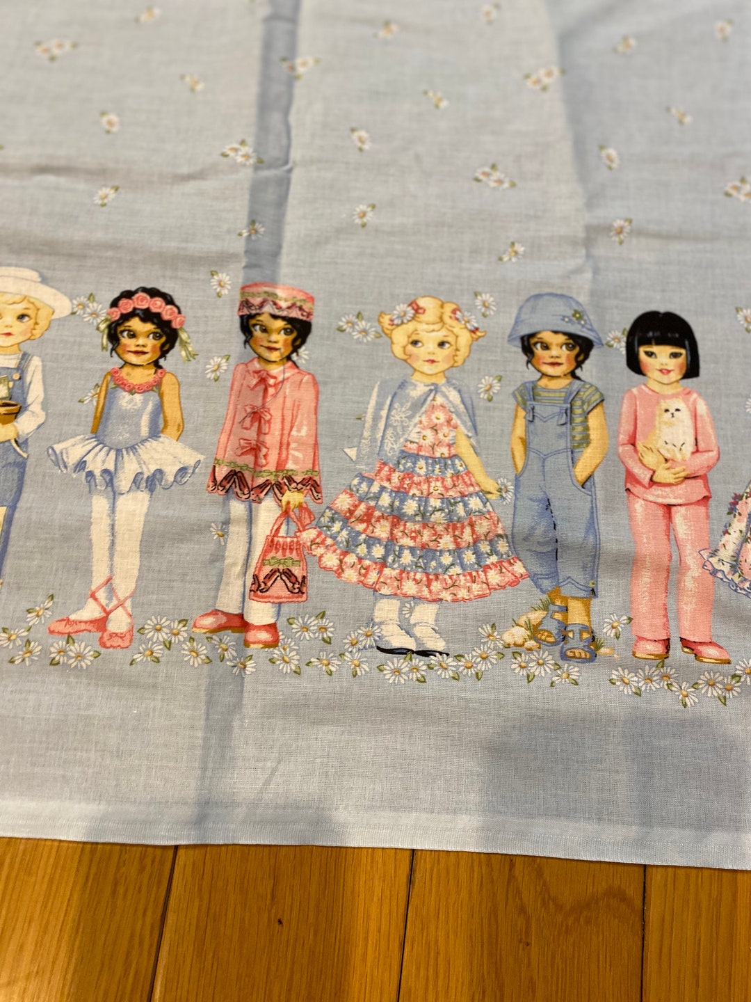 Paper Dolls Dressed for Play All in A Row Border Print - Patty Reed ...