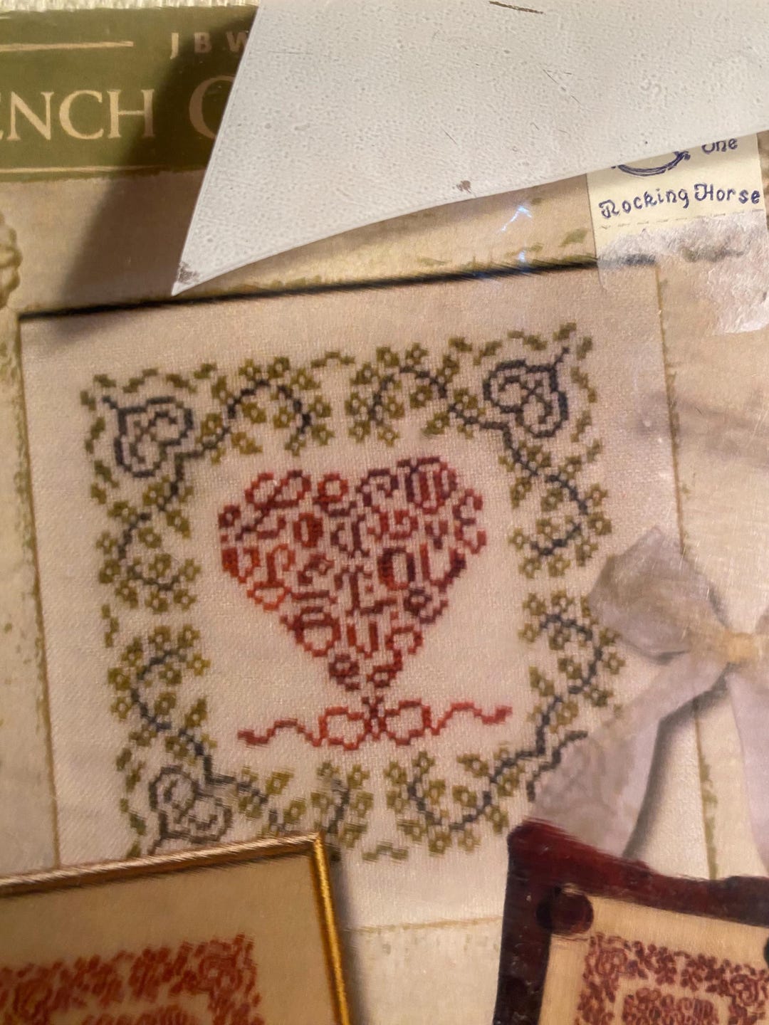 French Country Love Heart Judy Whitman 163 Cross Stitch Embroidery Stitchery Kit - Etsy