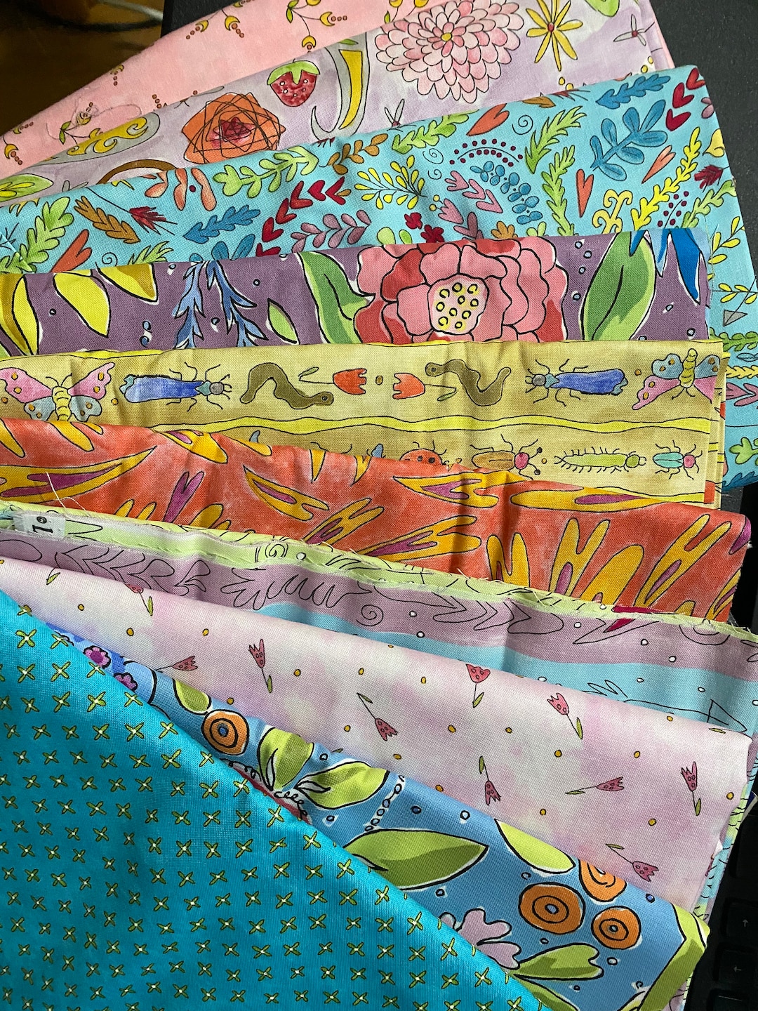 Pick Coordinating Vibrant Bold Fabric Flowers / Insects Etc in Pink ...