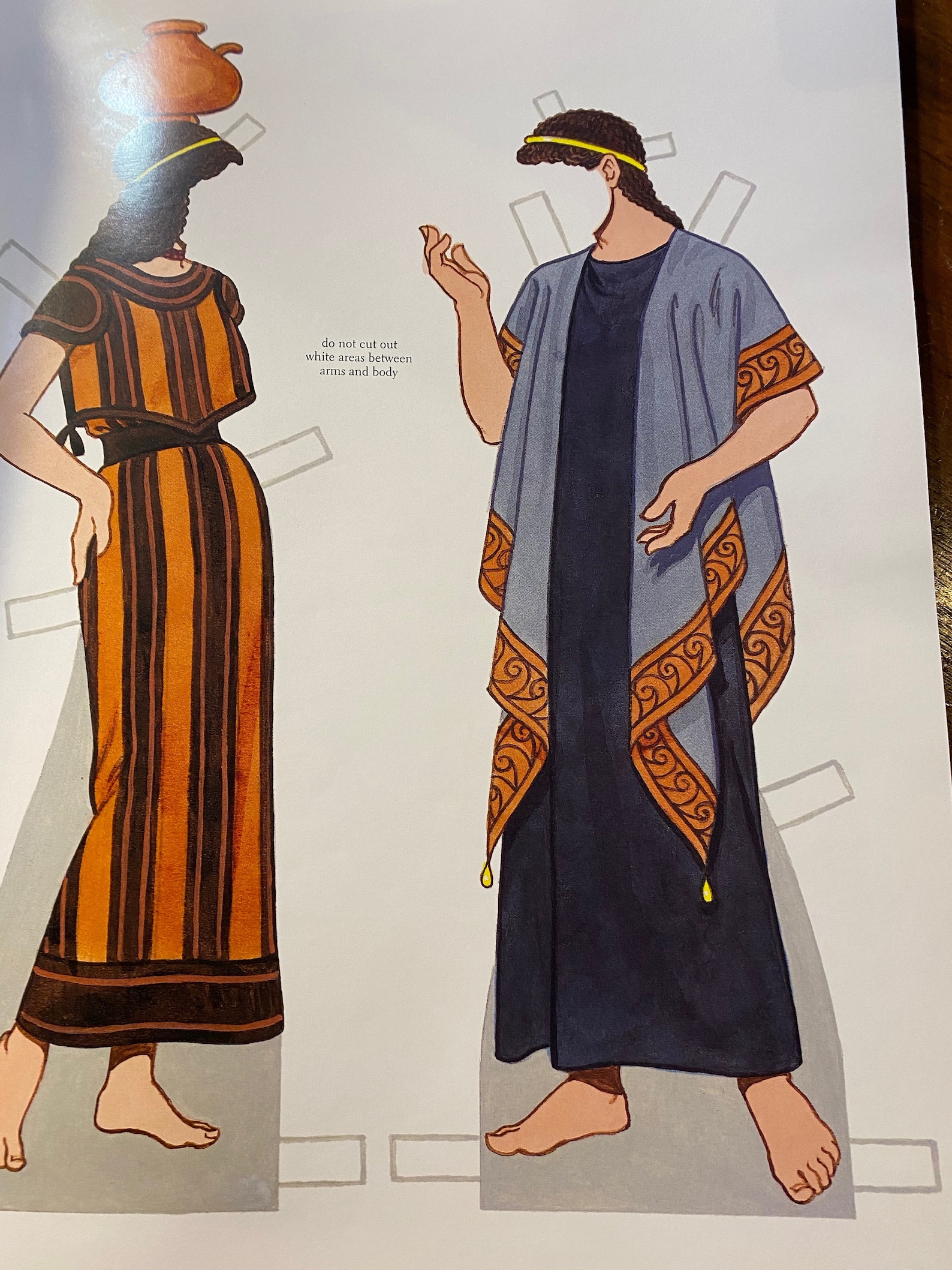 Ancient Greek Costumes Paper Dolls 2 Dolls and Finished | Etsy