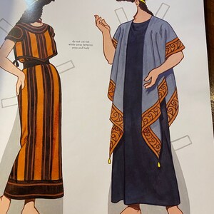Ancient Greek Costumes Paper Dolls - 2 Dolls and Finished Clothes ...