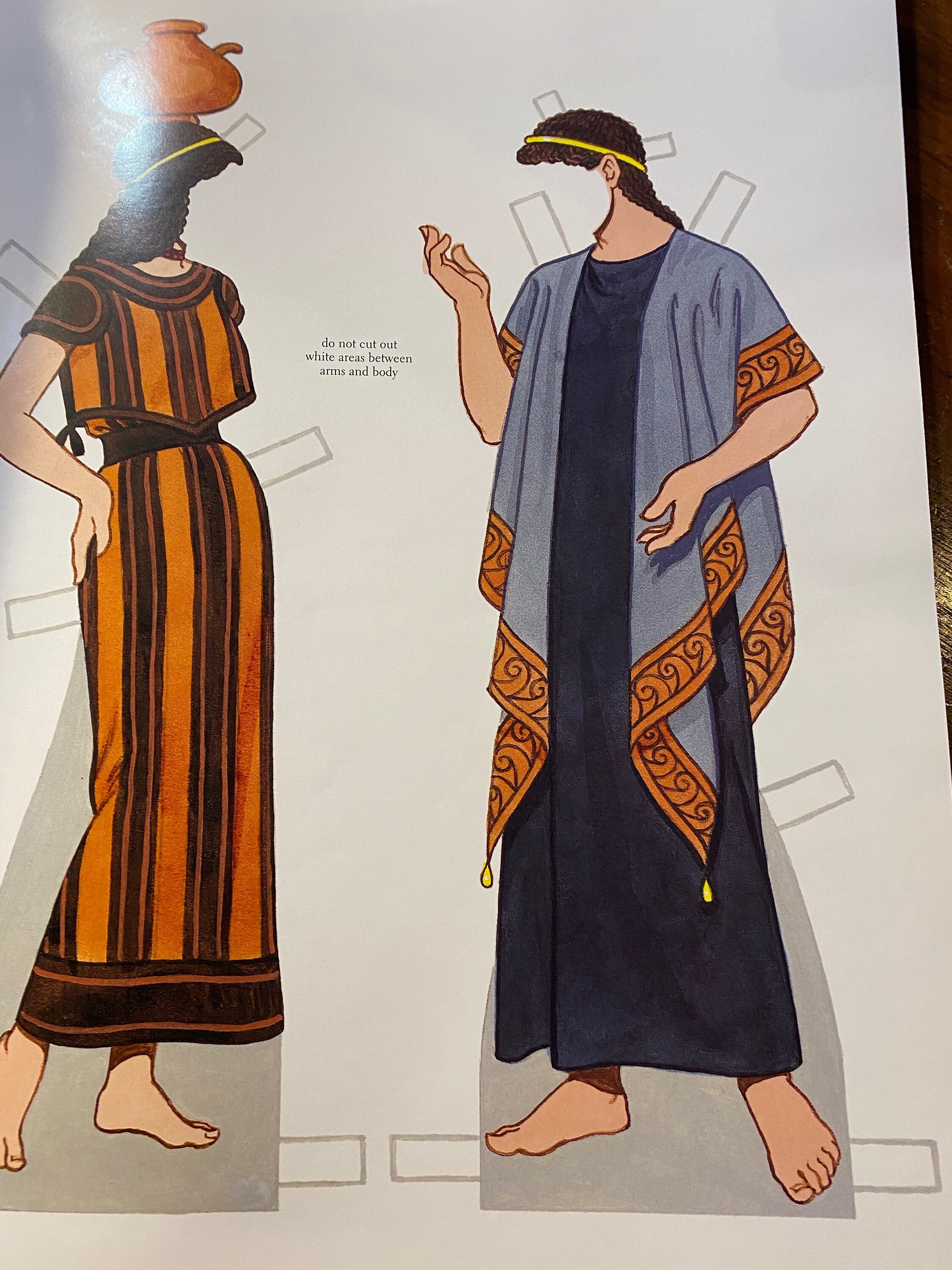 Ancient Greek Costumes Paper Dolls 2 Dolls and Finished | Etsy